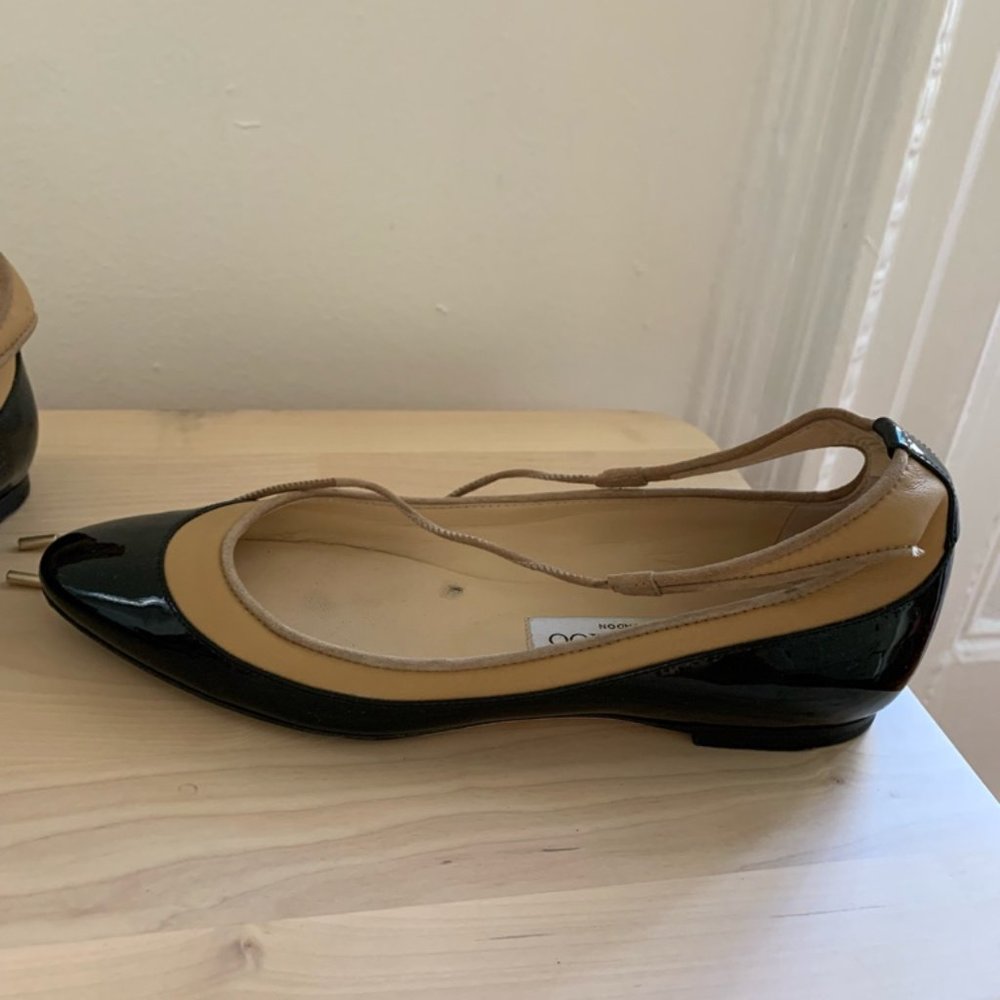 Jimmy Choo Tyler Ballerina Ankle Tie Flats - Gem